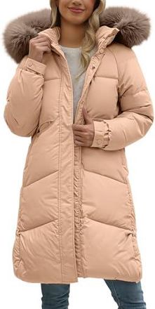 Generic Manteaux longs dhiver matelassés pour femme, grande taille, parka isolée, manteau à capuche épais, coupe-vent rembourré, vêtements dextérieur avec fer