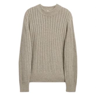 Sunflower Leinen- und Baumwollpullover mit Rundhalsausschnitt - - Knitwear - Herren - Beige - XL