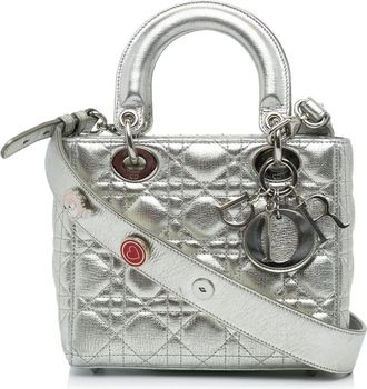 Dior Hobo Bags - Small Metallic Grained Calfskin Cannage My ABCDior - Gr. unisize - in Silber - f&uuml;r Damen