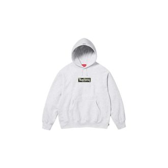 SUPREME Box Logo Kapuzenpullover - - Sweatshirts & Hoodies - Herren - Grau - XL