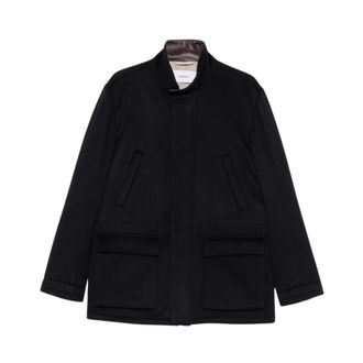 Lardini Acraven Kurzer Kaschmir-Mantel - - Jackets - Herren - Blau - XL