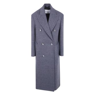 Ami Zweireihiger langer Mantel - - Coats - Damen - Grau - 3XS