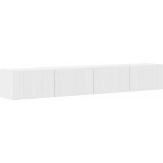 vidaXL TV-Wandschrank 2 pcs Gl&auml;nzend Wei&szlig; 98 x 31 x 29,5 cm vidaXL