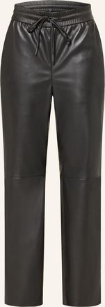 Juvia 7/8-Hose Rosa In Lederoptik schwarz