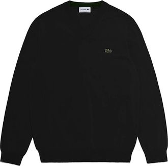 Lacoste Homme, Pulls, Noir, Taille: XL Pull en coton &agrave; col en V