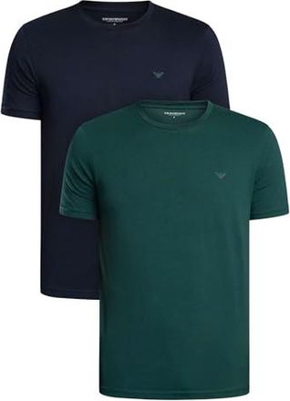 Emporio Armani Endurance 2-Pack T-Shirt, Bleu, L Homme