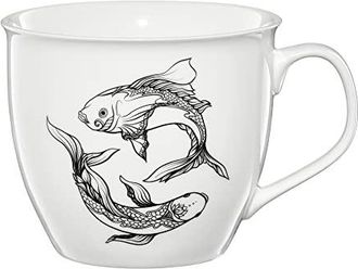 Ambition Tasse mit Sternzeichen Fische 550ml Zodiac Jumbotasse Porzellan Sp&uuml;lmaschine & Mikrowelle