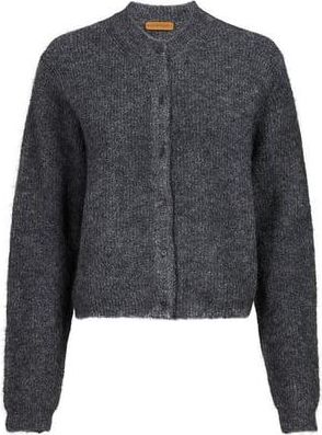 Le 17 Septembre Cardigan droit col rond en laine m&eacute;lang&eacute;e