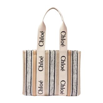 Chlo&eacute; Woody Medium Tote Bag - - Bags - Damen - Beige - ONE SIZE