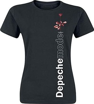 Depeche Mode Violator Side Rose Femme T-Shirt Manches Courtes Noir XL