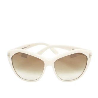 Tom Ford Pre-owned &Uuml;bergro&szlig;e Butterfly-Sonnenbrille - - Pre-owned - Damen - Wei&szlig; - ONE SIZE