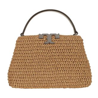 Tory Burch Femme, Sacs, Brun, Taille: ONE Size Eleanor Straw Mini Satchel