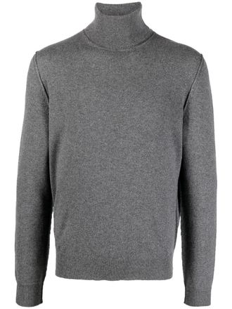 Maison Margiela pull en cachemire &agrave; col montant - Gris