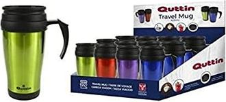 Quttin 49272 Travel Becher aus Edelstahl, 400 ml, verschiedene Farben, Legierter Stahl