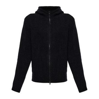 Moncler Wollstrickjacke mit Kapuze - - Knitwear - Herren - Schwarzk - 2XL