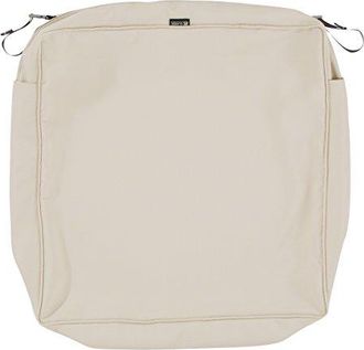 Classic Accessories Montlake FadeSafe Kissenbezug, wasserabweisend, 63,5 x 63,5 x 12,7 cm, quadratisch, für Terrasse, Esszimmer, Antikbeige, Terrassenmöbel-Kissenbezüge