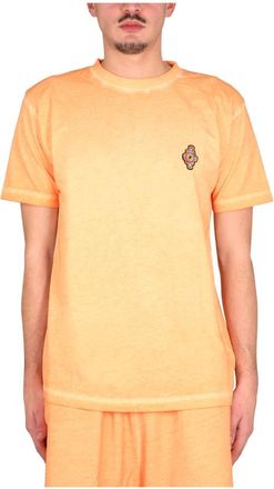 Marcelo Burlon Homme, Tops, Orange, Taille: L Sunset Cross Regular T-Shirt