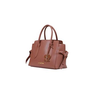 Love Moschino Womens Structured Polyurethane Shoulder Bag Brown
