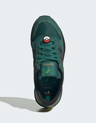 adidas Originals Pok&eacute;mon ZX 500 RS baskets en vert collegiate / vert vif