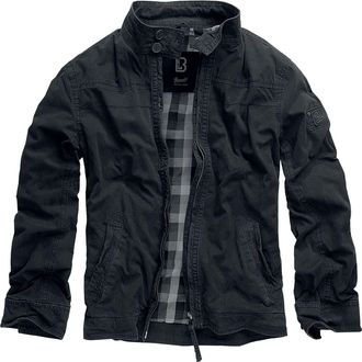 Brandit Yellowstone M&auml;nner &Uuml;bergangsjacke schwarz 4XL 100% Baumwolle Basics