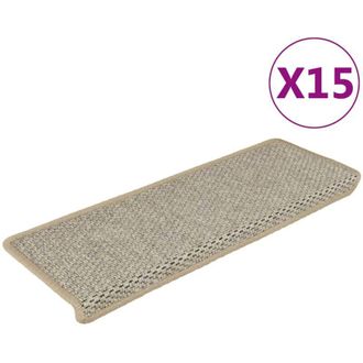 vidaXL vidaXL Treppenmatten Selbstklebend Sisal-Look 15 Stk 65x21x4 Gr&uuml;n