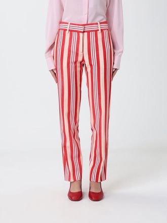 Ermanno Scervino Gestreifte Skinny-Hose aus Baumwolle mit Blumenstickerei