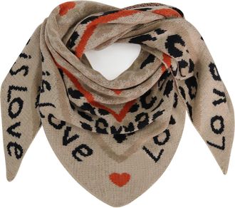 Glamexx24 Damen Winterschal Dreiecksform Schal: W&auml;rme Halstuch Trend Sehr Weicher Liebe Muster, Mischfarbe