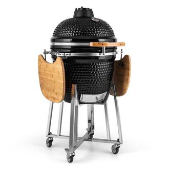 Klarstein Klarstein - Kingsize Kamado Grill (barbecue en c&eacute;ramique, tr&egrave;s large set daccessoires : pierre &agrave; pizza, pierre d&eacute;flecteur, 2 &eacute;tages grill, rack pour