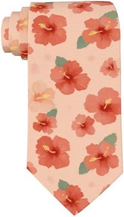 Generic Petites Fleurs DHibiscus Cravates Élégante Cravates Hommes Polyvalente Cravatte Pour Mariages Célébrations Affaires