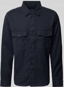 Olymp Level 5 Casual Fit Hemdjacke aus Leinen-Baumwoll-Mix