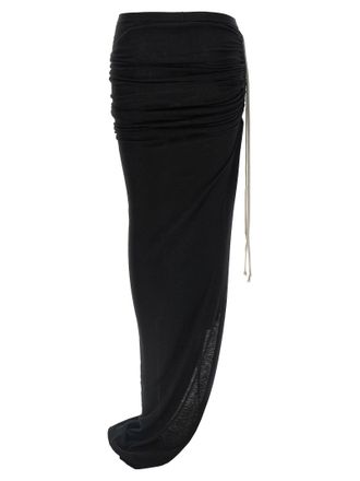 Rick Owens Womens Black Wool Mini Skirt