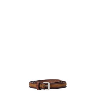Dries Van Noten Geg&uuml;rtelter Lederg&uuml;rtel mit Struktur - - Accessories - Herren - Braun - 75 CM