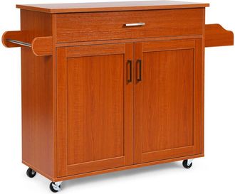 Generic Küchenwagen, Rollwagen für Kücheninseln, Rollwagen für die Aufbewahrung, Servierwagen mit großer Schublade, verstellbarem Regal und praktischem Aufbew