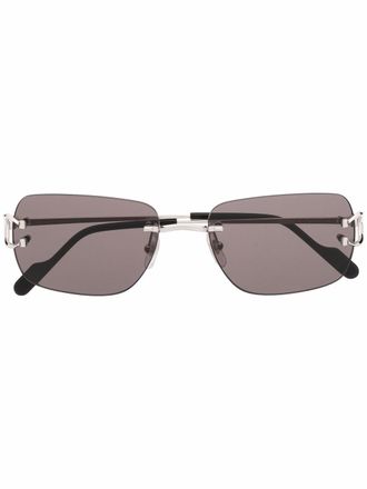 Cartier lunettes de soleil &agrave; monture rectangulaire - Argent