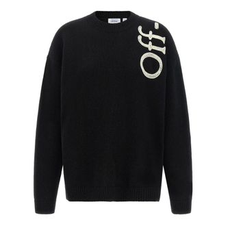 Off-white Buchiges Strickpullover - - Knitwear - Damen - Schwarzk - M