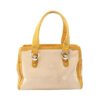 Celine Pre-owned Sac Cabas en Cuir et Toile - Femme - Pre-owned - Beige - Taille: ONE Size