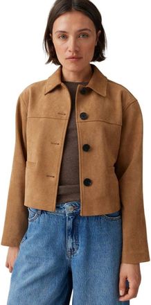OPUS Kurzjacke braun,Casual,Polyester,Unifarben,Umlegekragen,Lang,Boxy Fit