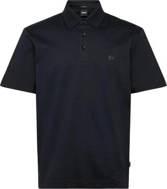 HUGO BOSS Homme, Tops, Bleu, Taille: XL Polo en coton avec logo