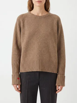 Tory Burch Locker geschnittener Wollpullover mit Rundhalsausschnitt mit &uuml;berschnittenen Schultern