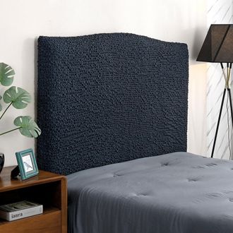 Generic Dehnbarer bogenf&ouml;rmiger Bettkopfteil Bezug Bettbezug f&uuml;r Queen Kingsize Betten gebogen Kopfteil Bezug Zertifiziert strapazierf&auml;hig staubdichter Schutz