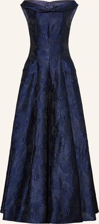 Talbot Runhof Talbot Runhof Abendkleid Aus Jacquard blau