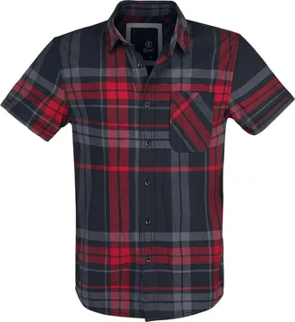 Brandit Herren Freizeithemd Mike 9461, Gr. XXXXX-Large, Mehrfarbig (Red Black 41)