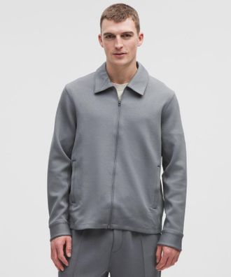 lululemon Smooth Spacer Collared Full Zip f&uuml;r M&auml;nner - Gr&ouml;&szlig;e 2XL in Solar Grey