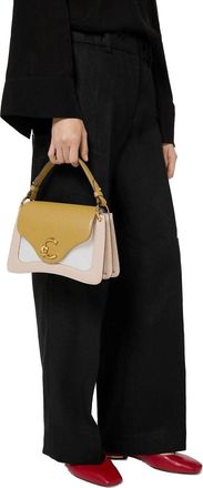 Coccinelle Leather Top Handle Bag - Beige