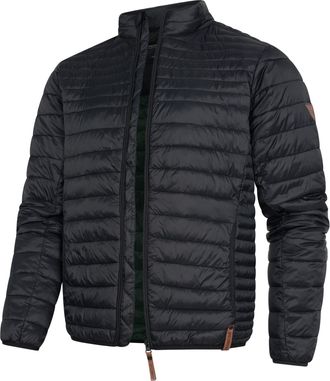 Indicode Herren Islington leichte Steppjacke in Daunenjacken-Optik | Übergangsjacke Regenjacke Black, 3XL