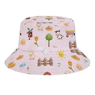 Generic Manoir De LAquarelle-4 Chapeau Soleil Unisexe Chapeau Pêche Pliable Bucket Hat pour Femme Été Plein Air