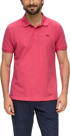 s.Oliver Poloshirt mit Logo-Stickerei und Knopfleiste