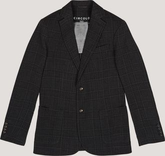 Circolo 1901 Wool Check jacket, Nero Wool Check, 46, Man