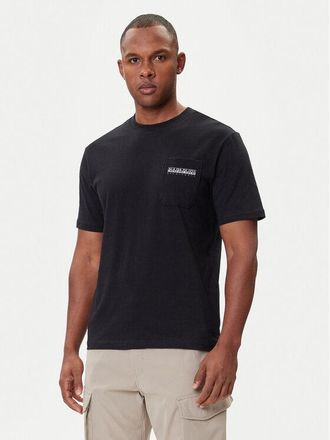 Napapijri T-Shirt S-Fanes NP0A88SE Schwarz Regular Fit