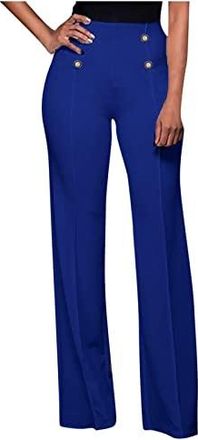 Generic Pantalon de yoga pour femme - Pantalon de contr&ocirc;le du ventre - Push Up - Jambe droite - Pantalon &agrave; enfiler pleine longueur avec poches - Doux et confo